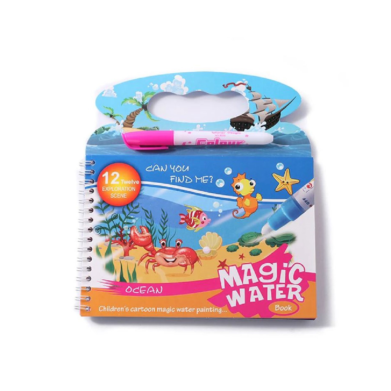 کتاب جادویی حیوانات دریایی دسته دار